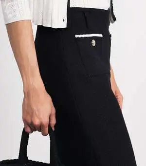 Maje Tweed Wide-leg Trousers
