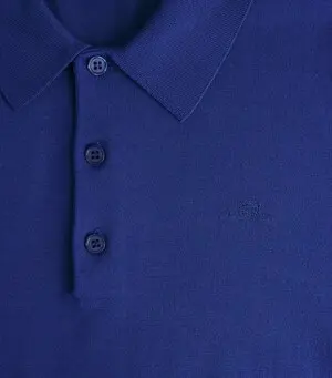 J. Lindeberg Knitted Ridge Polo Shirt - Blue