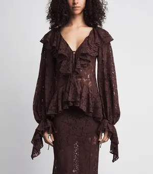 DE LA VALI Lace Mija Blouse