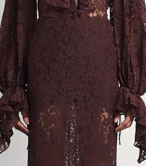 DE LA VALI Lace Pasion Maxi Skirt