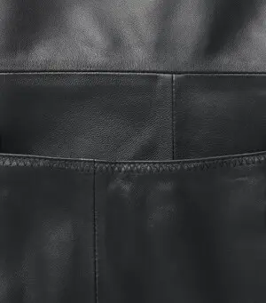 Vince Lambskin Midi Skirt