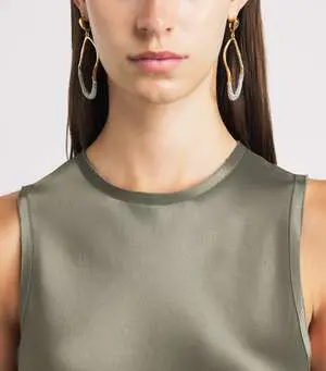 Vince Satin Sleeveless Top