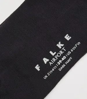Falke Virgin Wool-blend Airport Socks - Navy