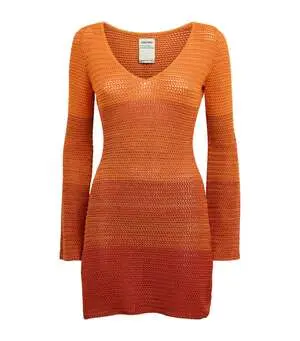 Escvdo Crochet Mishi Mini Dress