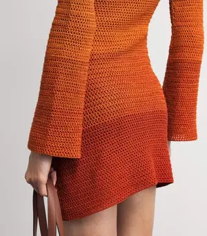 Escvdo Crochet Mishi Mini Dress