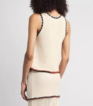 Escvdo Crochet Santos Top