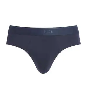 Sunspel Stretch-cotton Briefs - Navy