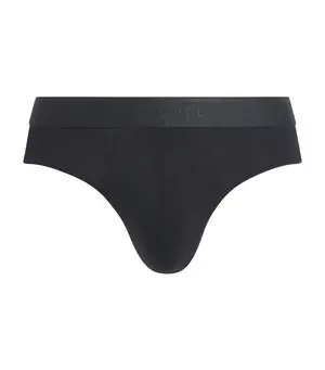 Sunspel Stretch-cotton Briefs - Black