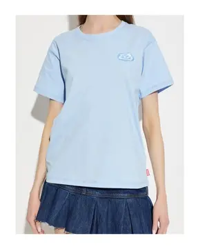 DIESEL® Short Sleeve Crewneck Logo T-shirt - Blue