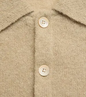 Our Legacy Alpaca-blend Evening Polo Cardigan - Green