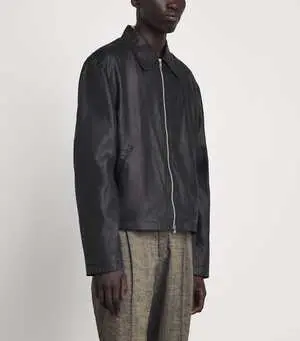 Our Legacy Faux Leather Zip-up Jacket - Black