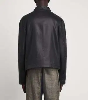 Our Legacy Faux Leather Zip-up Jacket - Black