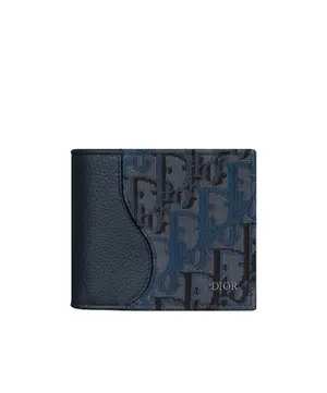 Dior Saddle Bifold Wallet - Black