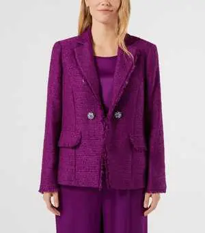Marina Rinaldi Tweed Double-breasted Jacket