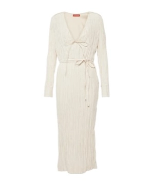 Altuzarra Carol Tie-detail Satin Midi Dress - White