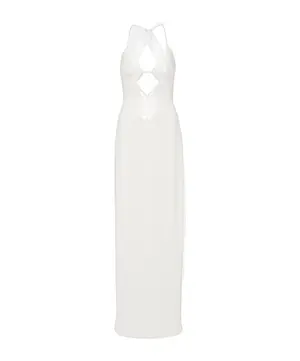 Galvan Bridal Sequined Halterneck Gown - White