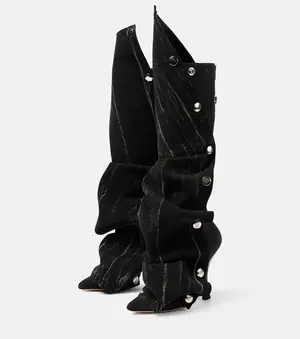 Y/project Snap Denim Knee-high Boots