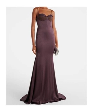 Alex Perry Satin Bustier Gown