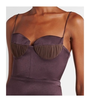 Alex Perry Satin Bustier Gown