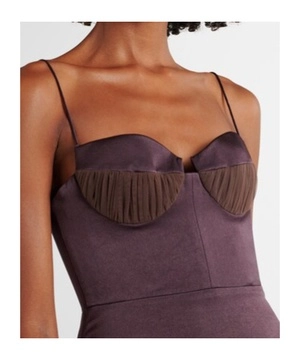 Alex Perry Satin Bustier Gown