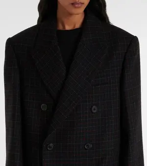 Wardrobe.NYC Plaid Double-breasted Coat