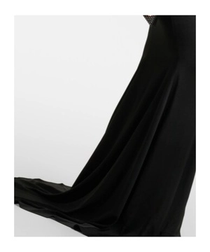 Alex Perry Gathered Strapless Satin Gown
