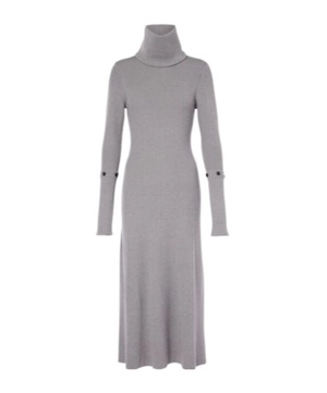 Proenza Schouler Jocelyn Ribbed-knit Midi Dress - Gray