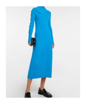 Proenza Schouler Ribbed Knit Cotton-blend Sweater Dress