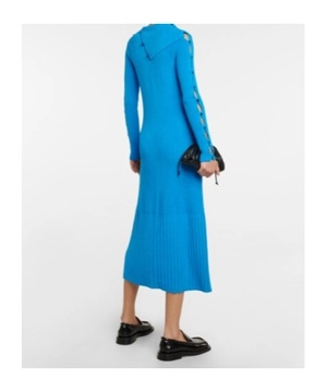Proenza Schouler Ribbed Knit Cotton-blend Sweater Dress