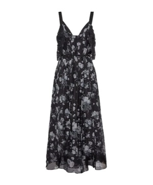 Brock Collection Talayah Floral Midi Dress - Black