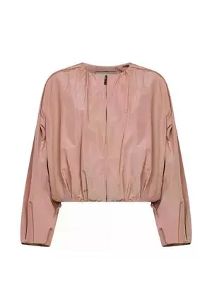 Max Mara Gathered Zip-up Jacket - Pink