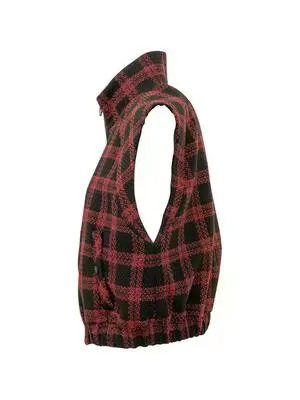 Pinko Check-pattern Zip-up Gilet