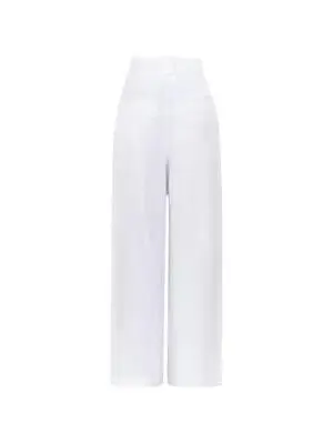 CAYET Nina Pleated Wide-leg Trousers