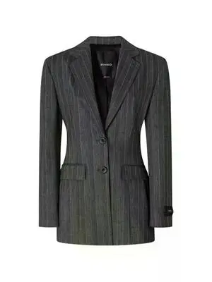 Pinko Gilia Pinstriped Wool-blend Jacket - Grey