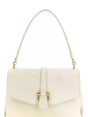FERRAGAMO Medium Leather Shoulder Bag - Neutrals