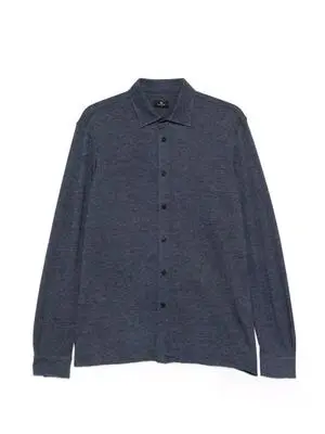 Etro Button-up Long-sleeve Shirt - Blue