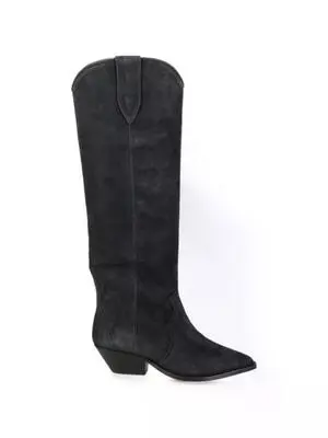 Isabel Marant Étoile Denvee Suede Cowboy Boots - Black