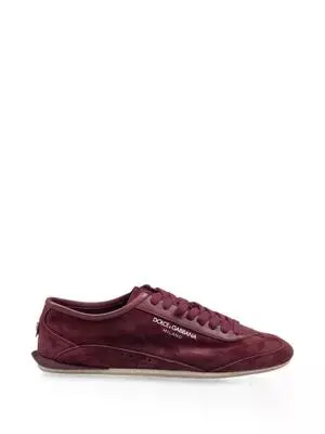 Dolce & Gabbana Gimondi Plus Suede-leather Sneakers - Red