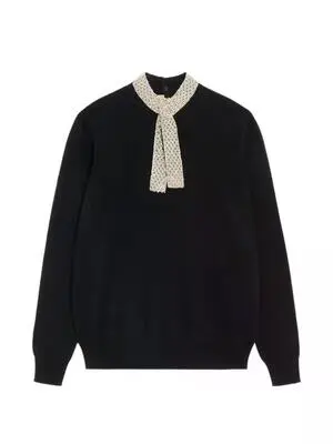 Valentino Garavani Embroidered Wool Sweater - Black