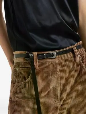 Brunello Cucinelli Leather Belt With Shimmering Buckle