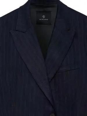 ANINE BING Aretha Blazer Navy Pinstripe