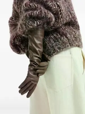 Brunello Cucinelli Nappa Leather Long Gloves
