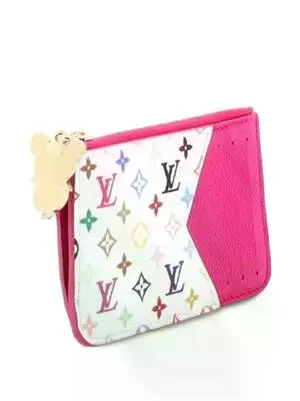LOUIS VUITTON X Takashi Murakami Romy Monogram Multicolor And Leather Card Holder