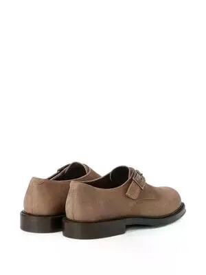 Brunello Cucinelli Suede Monk Strap Derbys