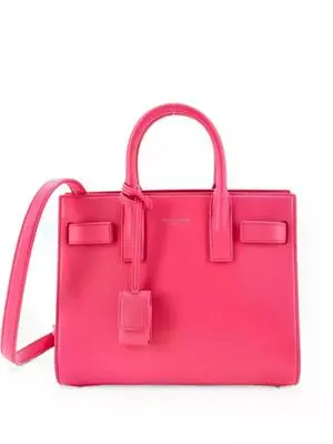 Saint Laurent Sac De Jour Bag Leather Baby Tote Bag - Pink