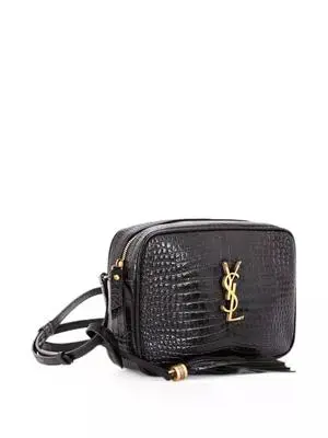 Saint Laurent Lou Camera Bag Crocodile Embossed Leather Small Crossbody Bag