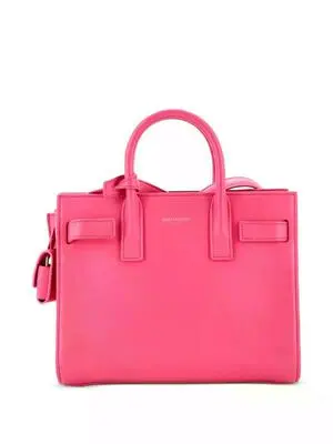 Saint Laurent Leather Nano Tote Bag - Pink