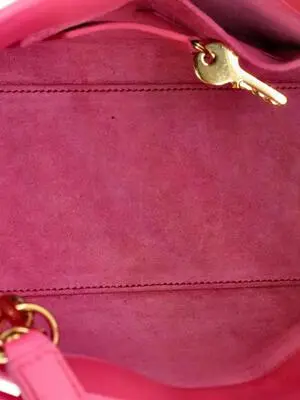 Saint Laurent Leather Nano Tote Bag - Pink