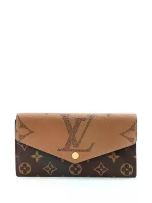 LOUIS VUITTON Sarah Wallet Nm Reverse Monogram Giant And Monogram Canvas Small Wallets - Brown