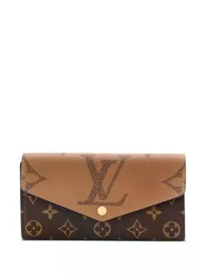 LOUIS VUITTON Sarah Wallet Nm Reverse Monogram Giant And Monogram Canvas Small Wallets - Brown